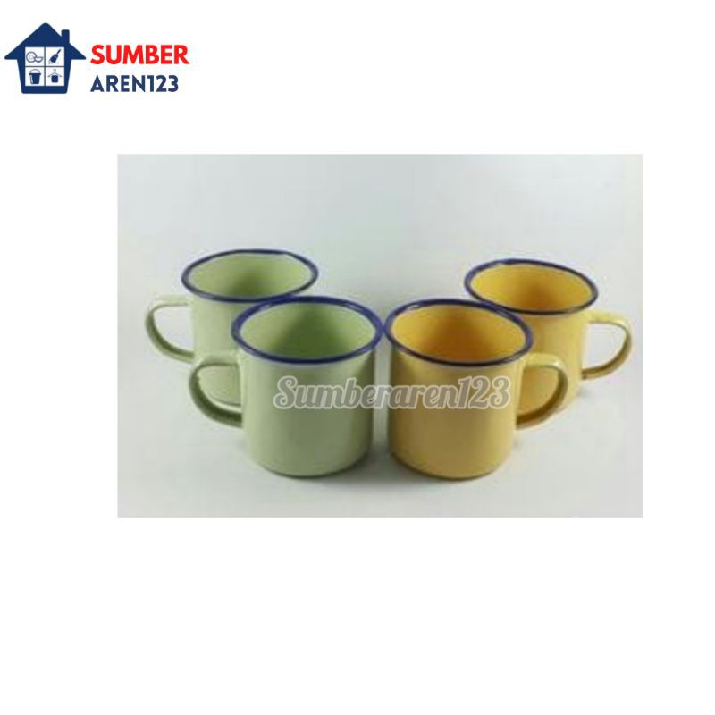Jual Gelas Kaleng Gelas Jadul Gelas Seng Enamel Polos Gelas Vintage ...