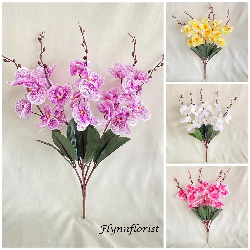 Jual Bunga Anggrek Ulir X5 (satuan) Bunga Artificial / Bunga Plastik ...