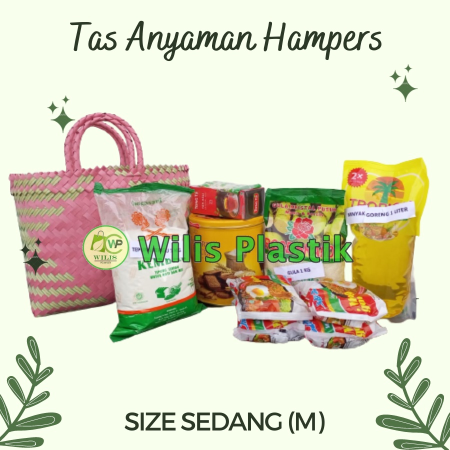 Jual Tas Anyaman Plastik LURIK TANGGUNG untuk Hampers Parcel Kotak Nasi ...