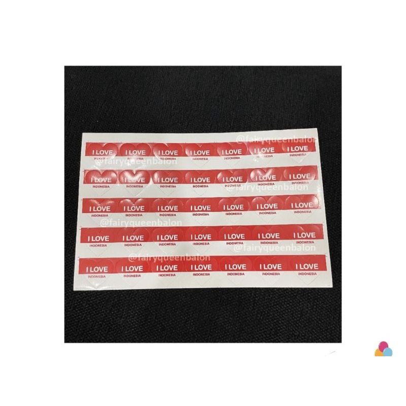Jual sticker merah putih / tempelan pipi / sticker merah putih HP love ...