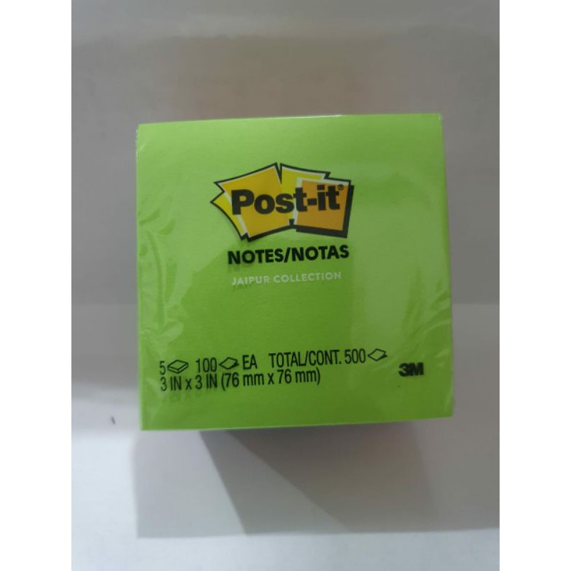 Jual 3M post it sticky note 654-5UC 3inch x 3inch 5 warna @100lbr ...