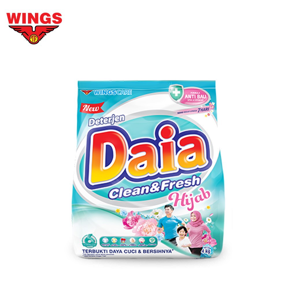 Jual Daia Deterjen Bubuk Clean & Fresh Hijab 4 kg | Shopee Indonesia