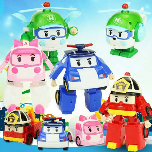 Jual Mainan anak poli Robocar Mobil Robot Berubah bentuk | Shopee Indonesia