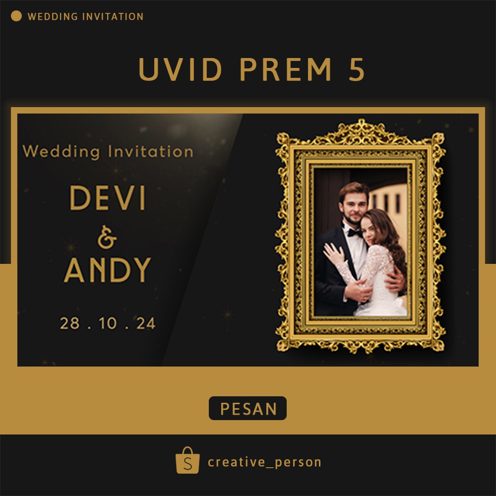 Jual UNDANGAN PERNIKAHAN VIDEO DIGITAL PREMIUM MURAH (KODE UVID PREM 5 ...