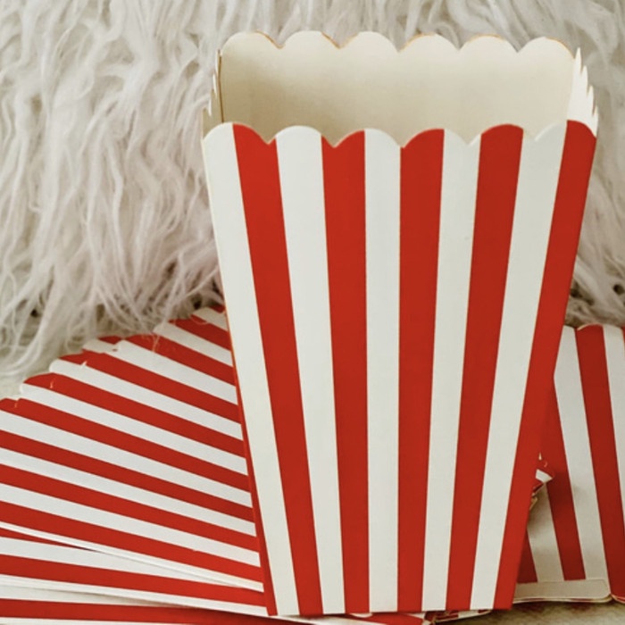 Jual maker-popcorn- 10 paper popcorn box kotax popcorn red stripes ...