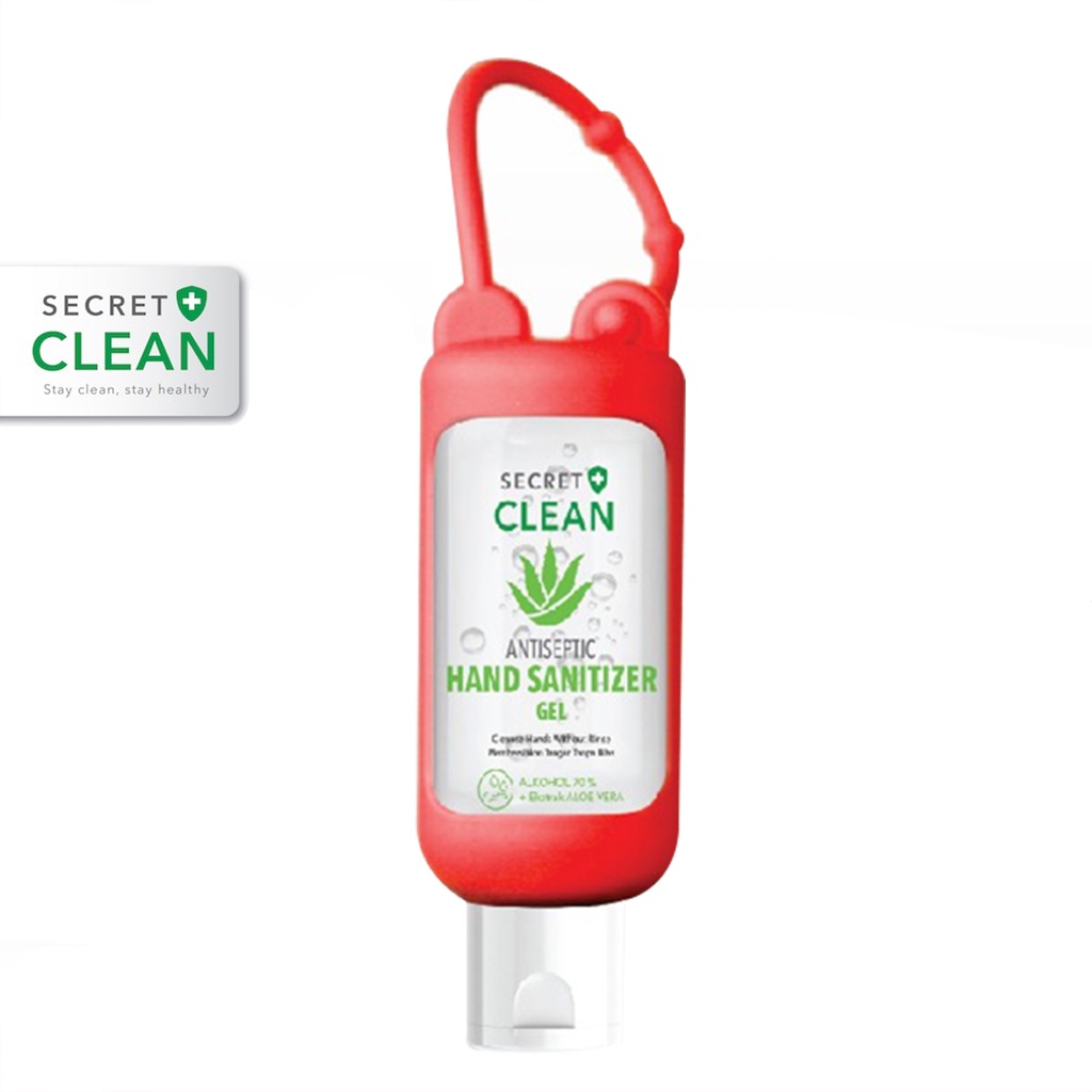 Jual SECRET CLEAN Antiseptic Hand Sanitizer Gel 50ml + Silicone Case ...