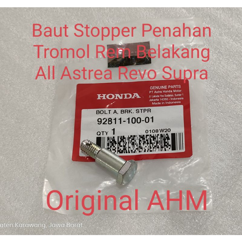 Jual Baut Stopper Penahan Tromol Rem Belakang All Astrea Ori AHM ...