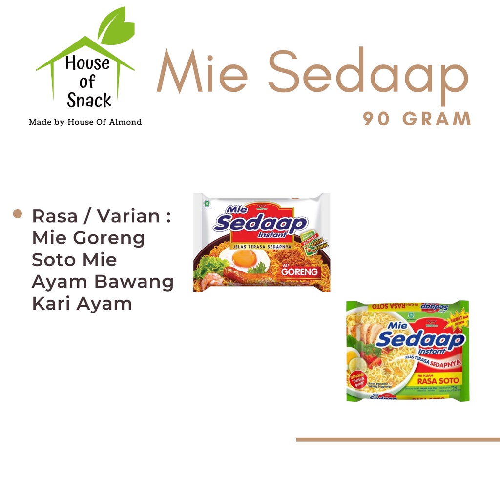 Jual Mie Instant Mie Sedaap 90gr (Mie Goreng / Mie Soto) | Shopee Indonesia