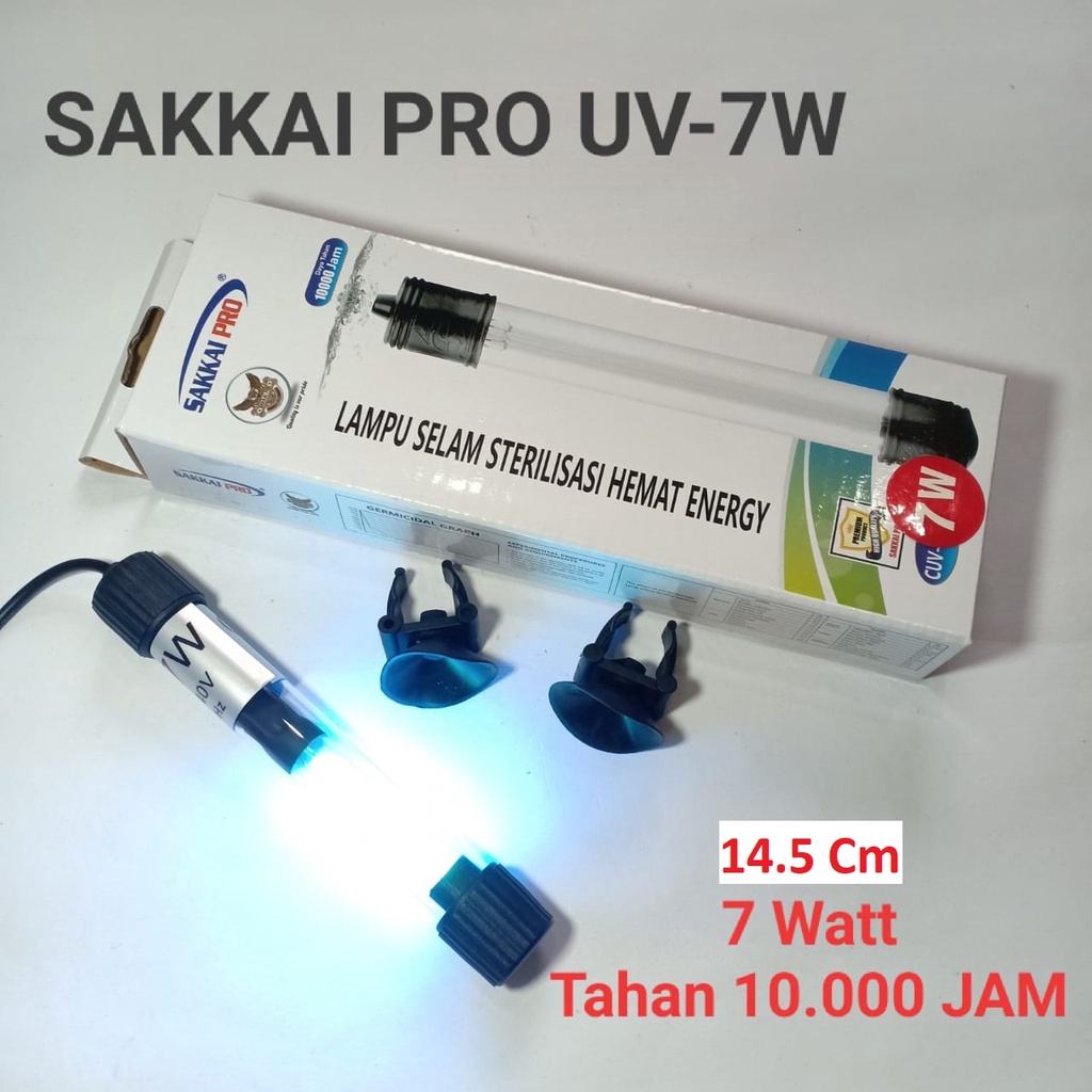 Jual Lampu UV 7 Watt Sakkai Pro / Lampu UV Anti Lumut dan Alga Aquarium Kolam Ikan Mini | Shopee ...