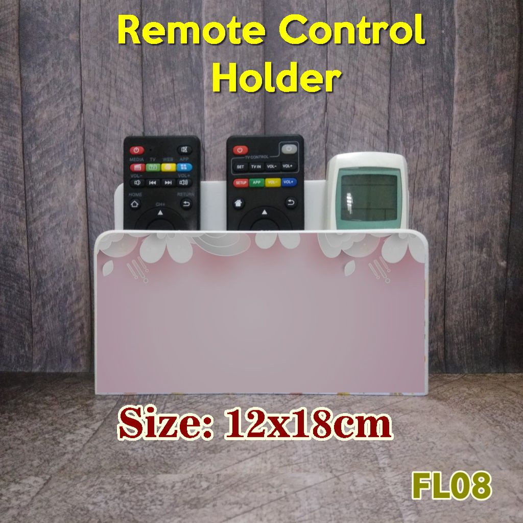 Jual Rak Tempat Remote Control Holder Custom Motif Cute Floral 12x18cm ...