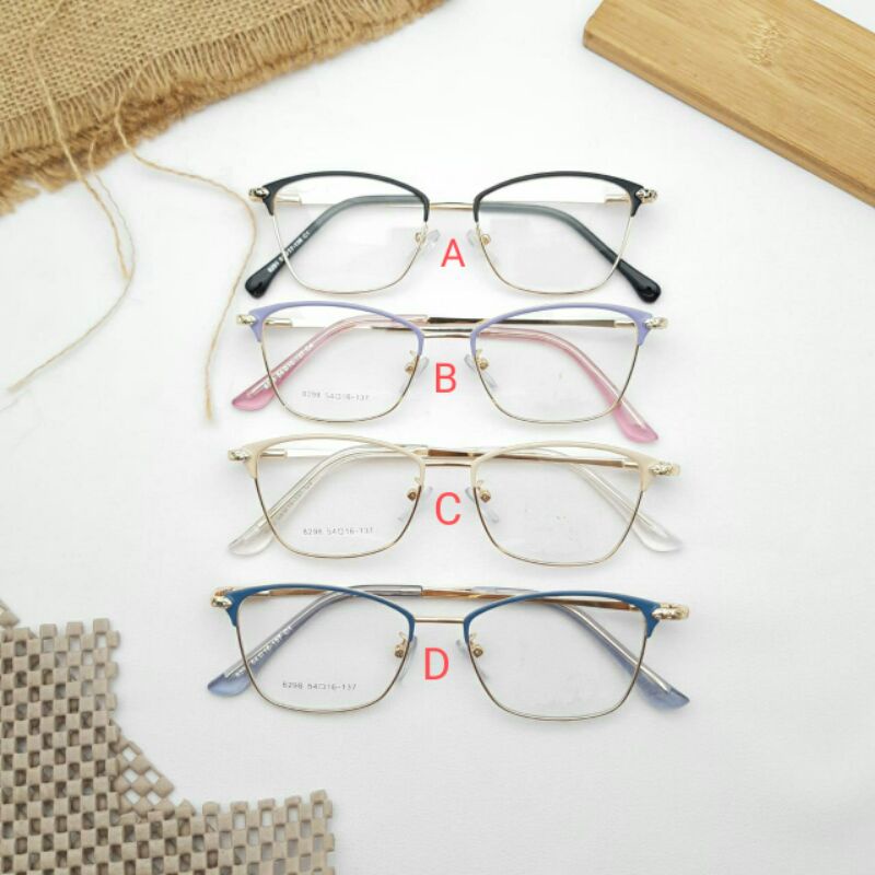 Jual paket frame+lensa.. frame kacamata 8298 | Shopee Indonesia