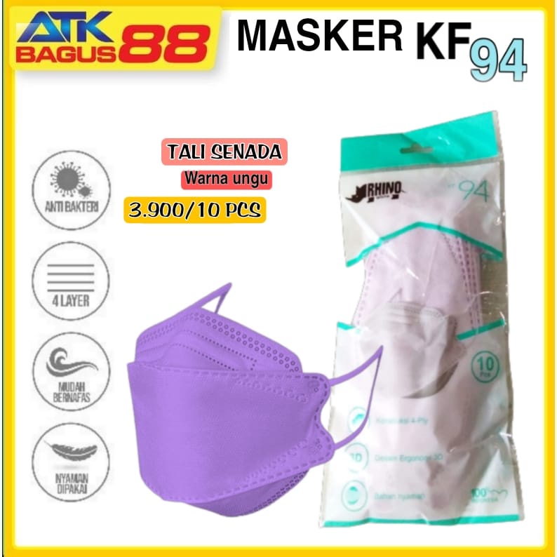 Jual MASKER KF94 - MASKER KESEHATAN ( WARNA UNGU ISI 10PCS ) | Shopee ...