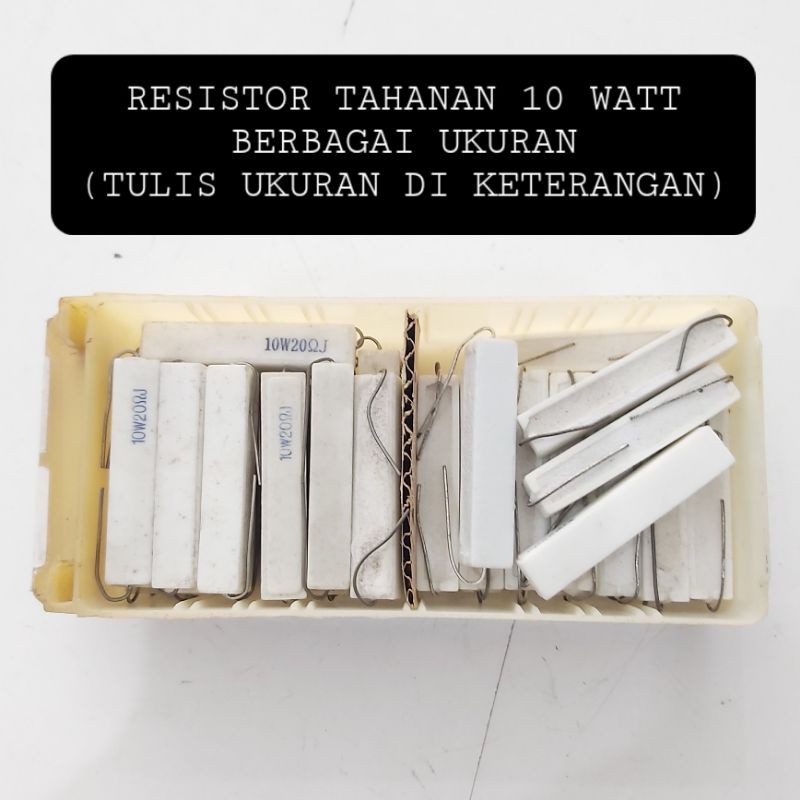 Jual Resistor Kapur 10 WATT Tahanan Batu Berbagai Ukuran 10W | Shopee Indonesia
