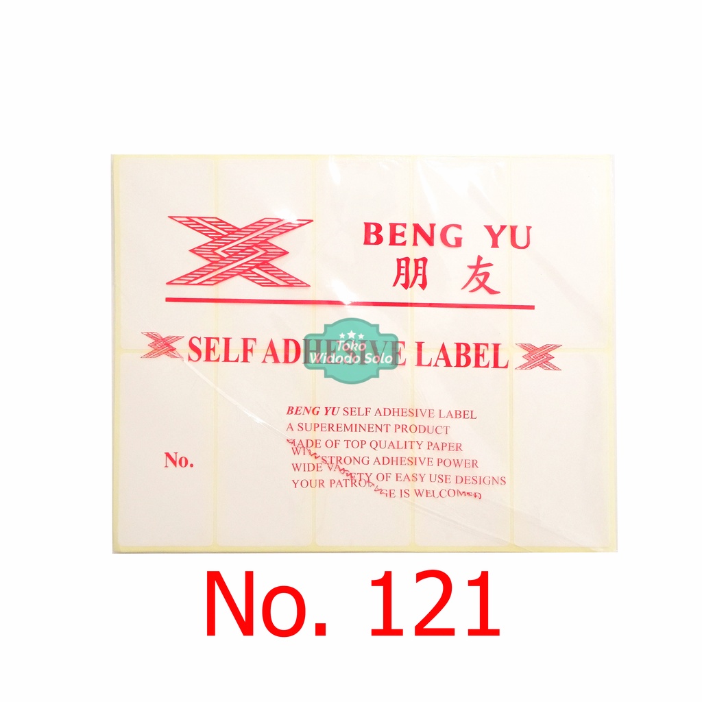Jual 1 PACK KECIL Stiker Label No 121 Harga Nama Undangan Bengyu Self ...