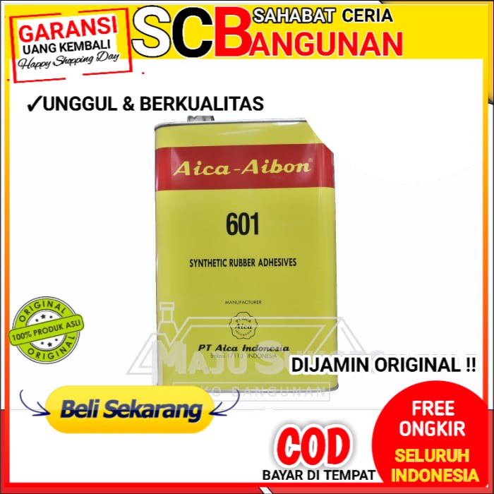 Jual LEM AICA AIBON 601 2.5KG LEM KUNING PEREKAT SERBAGUNA 2,5 KG GALON ...