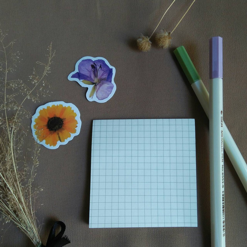 Jual Korean Post-it Sticky Note/ Post it Pattern Grid/kotak-kotak ...