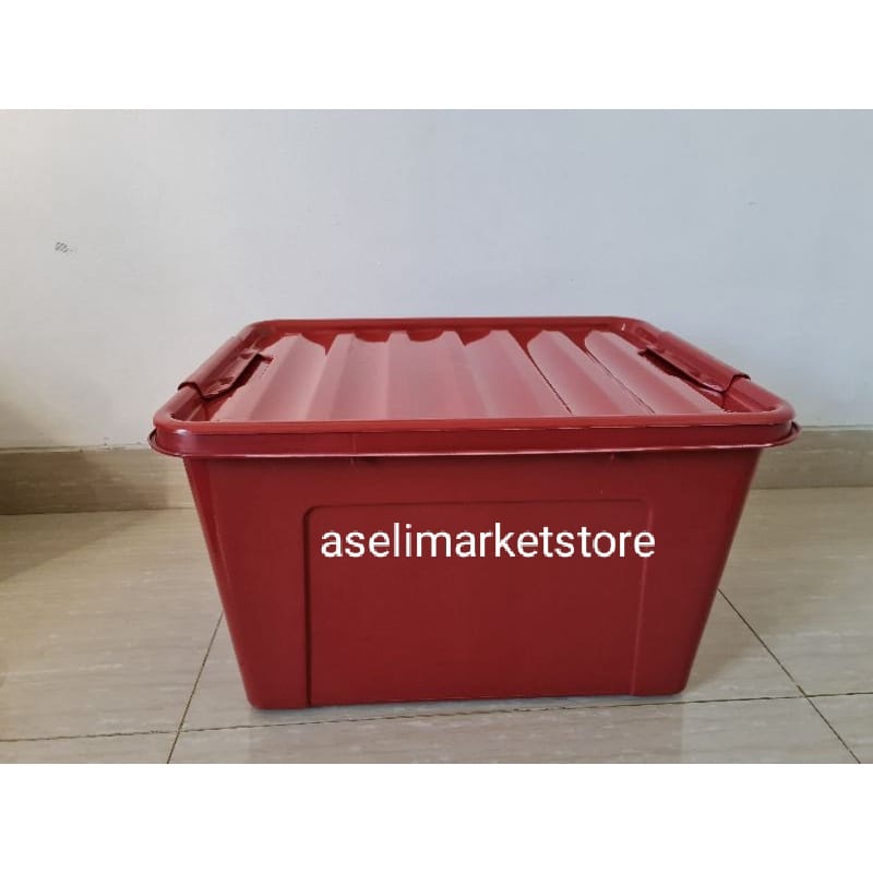 Jual CONTAINER BOX CPM CONTAINER KOTAK PLASTIK 50 LITER DENGAN RODA ...