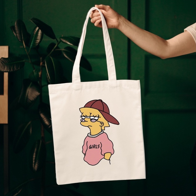 Jual Lisa Simpson Girls Totebag Canvas - Girls Tote | Shopee Indonesia