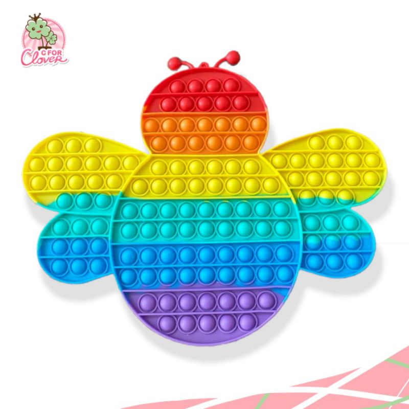 Jual POP IT JUMBO XXXL RAINBOW BEE / popit tiktok viral lebah fidget ...