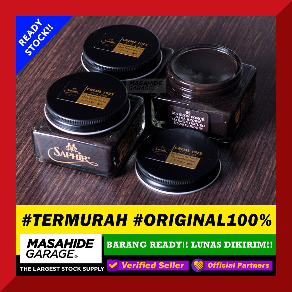 Jual (TERMURAH) SAPHIR CREME DARK BROWN 1925 - 75ml SEMIR SEPATU KULIT ...