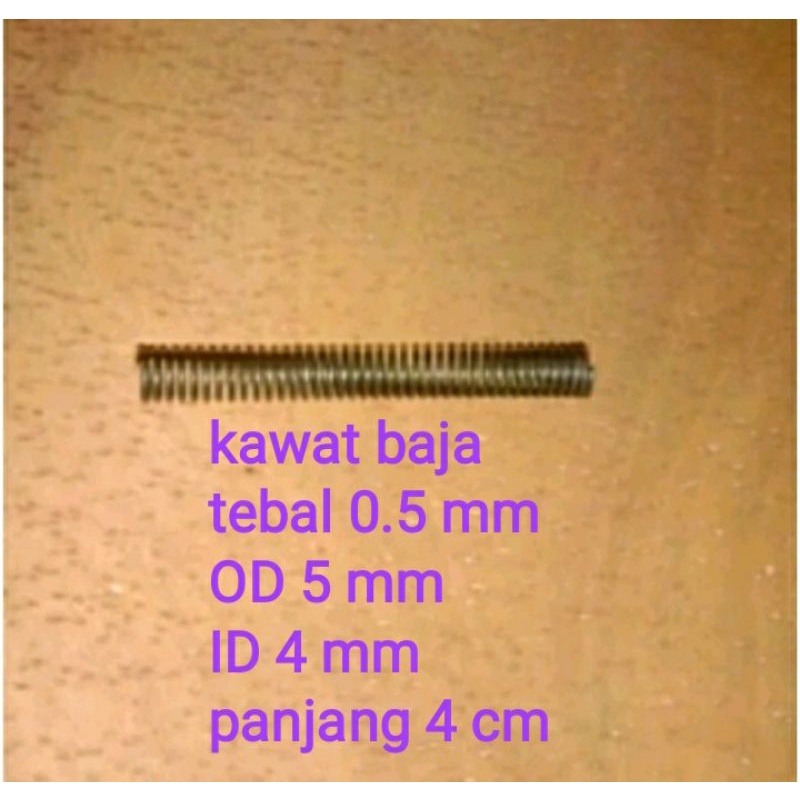 Jual per tekan kawat baja 0.5 mm id 4 mm od 5 mm panjang 4 cm | Shopee ...