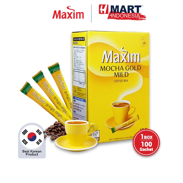 Jual Maxim Coffee Korea Gold Mocha / Kopi Moka Korea 100 Sachet ...