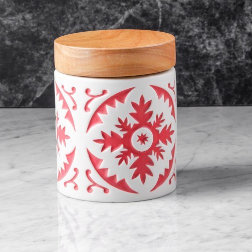 Jual Brewsuniq - Snowflakes Red Food Jar - Large / Toples Makanan ...