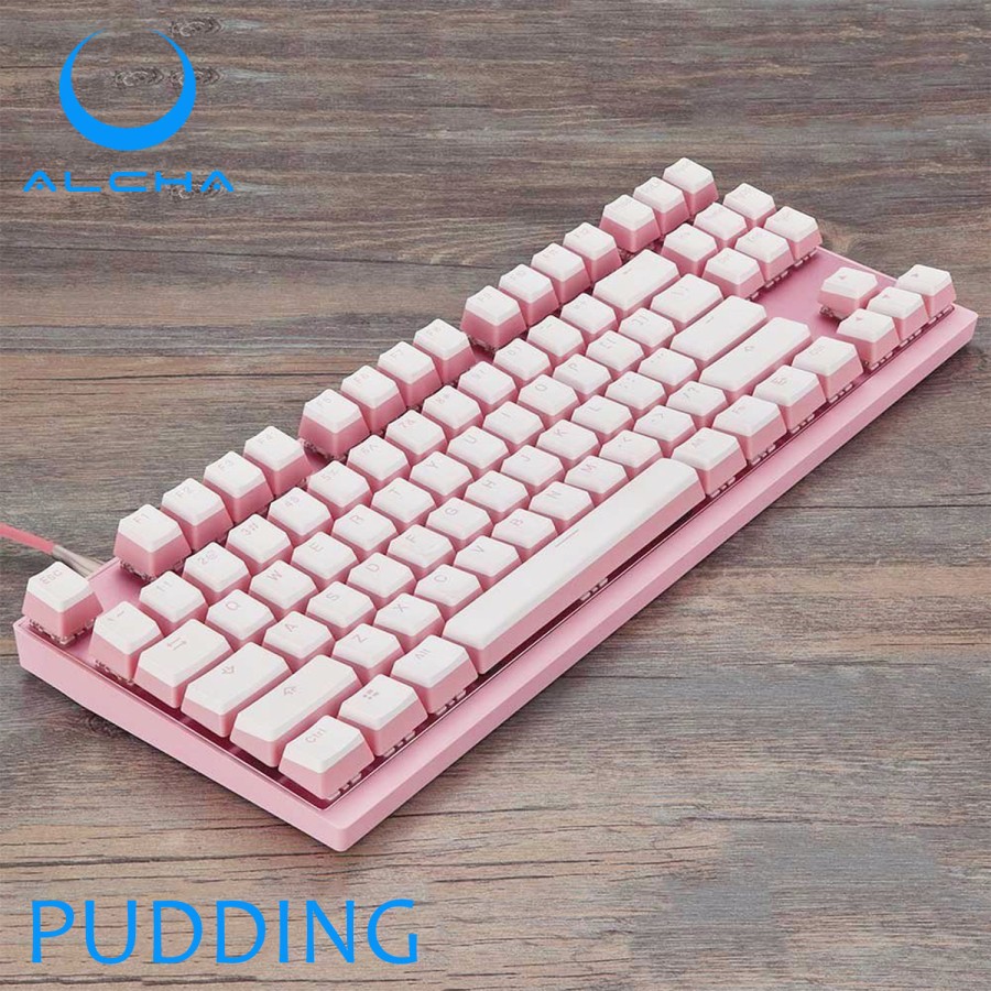 Jual ALCHA KEYCAPS PUDDING / PUDING BACKLIT MECHANICAL KEYBOARD WHITE ...
