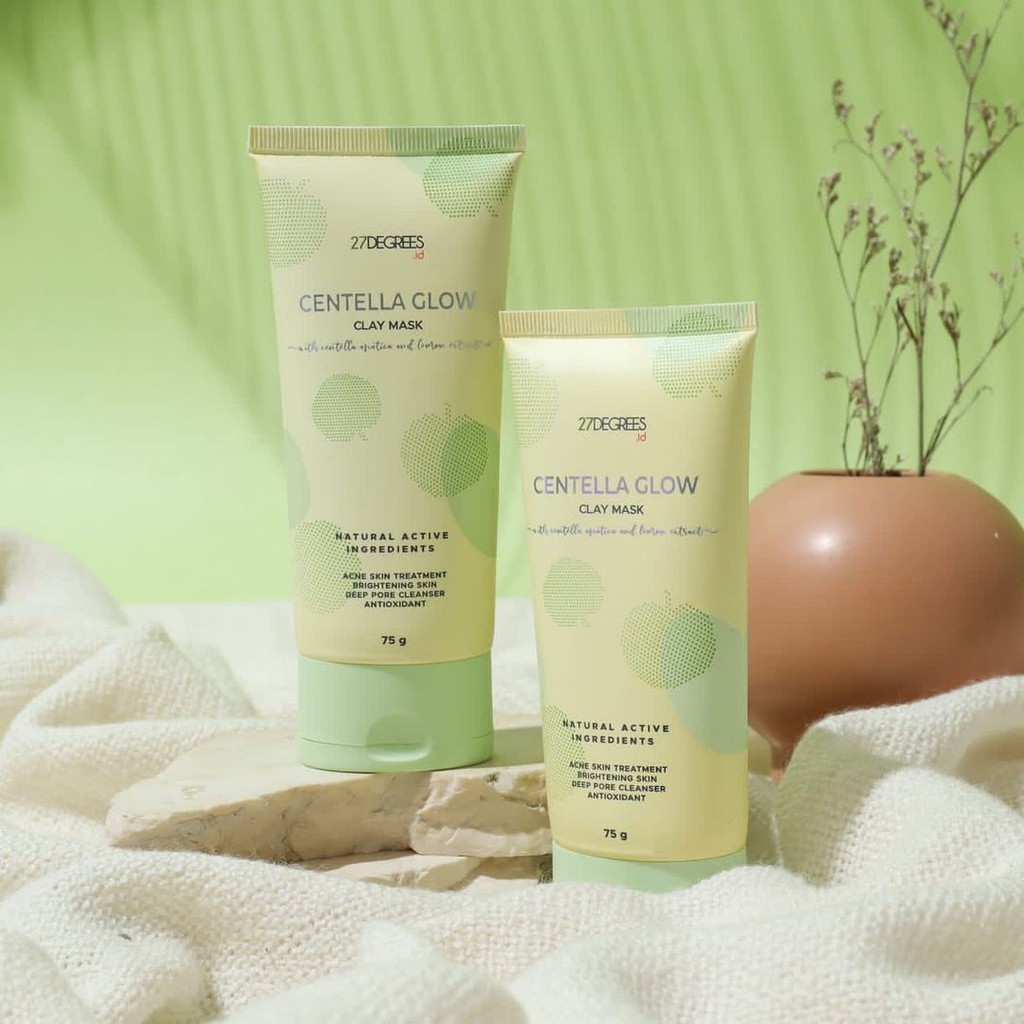 Jual 27DEGREES Centella Glow Clay Mask | Centella Glow Facial Wash ...