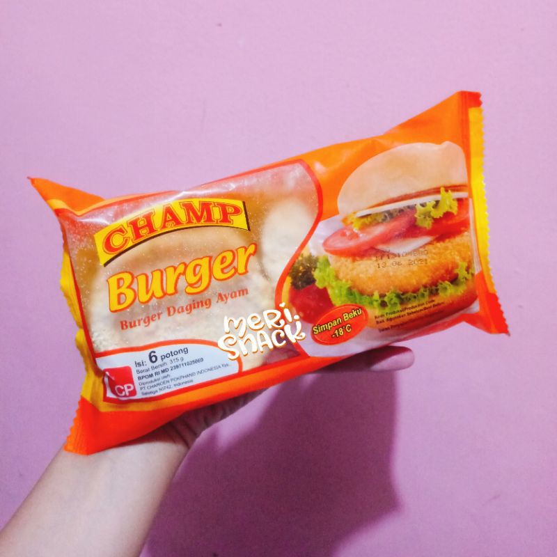 Jual Champ Chicken Burger Isi 6 315gr | Shopee Indonesia