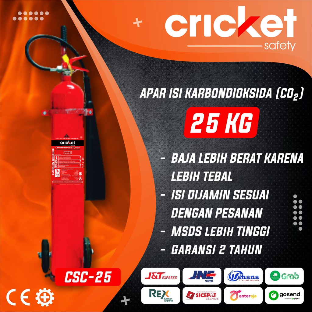 Jual APAR CO2 25 KG CRICKET SAFETY/ CARBONDIOXIDE 25 KG | Shopee Indonesia