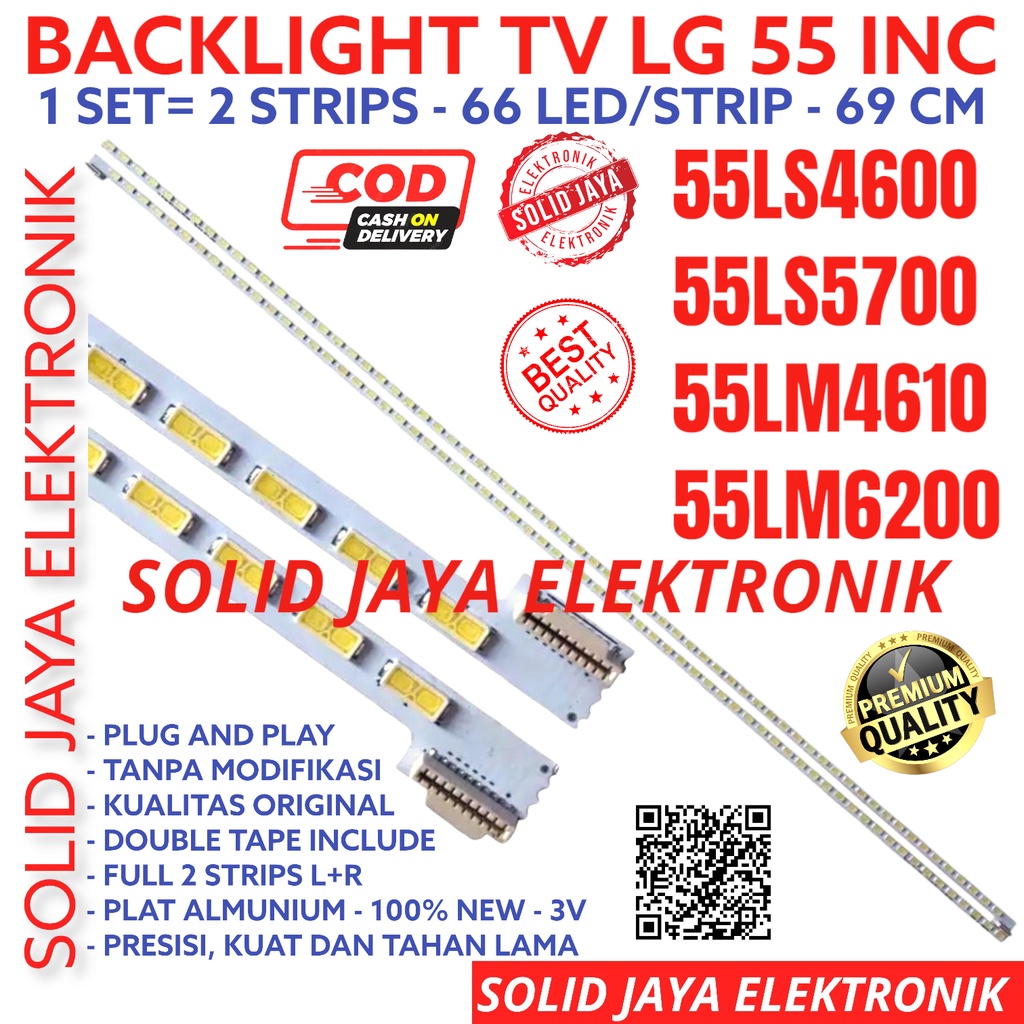 Jual BACKLIGHT TV LED LG 55 INC 55LS4600 55LS5700 55LM4610 55LM6200 LAMPU BL SMD 55LS 55LM 66K ...