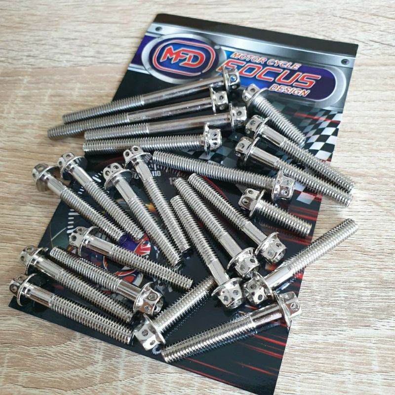 Jual BAUT PROBOLT BLOK MESIN TIGER GL MEGA PRO BAUT PROBOLT CHROME SET ...