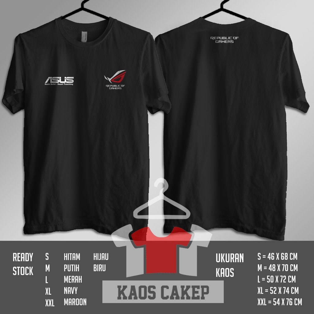 Jual Kaos ASUS ROG Republic of Gamers Full Patch Baju Game | Shopee ...