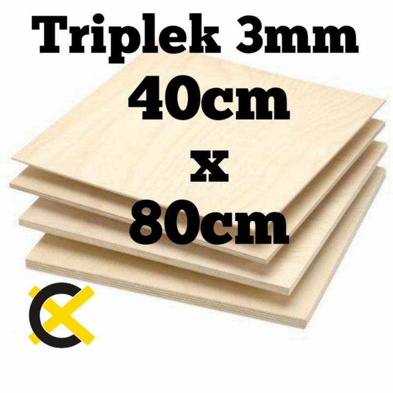 Jual Triplek tebal 3mm 40cm x 80cm semi meranti Multiplek Plywood ...