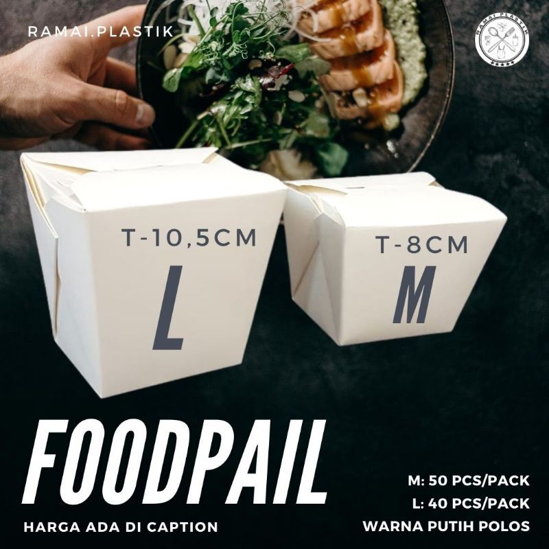 Jual Food Pail/rice box/food box/kotak makanan (Ukuran M-L) (ISI 40-50 ...