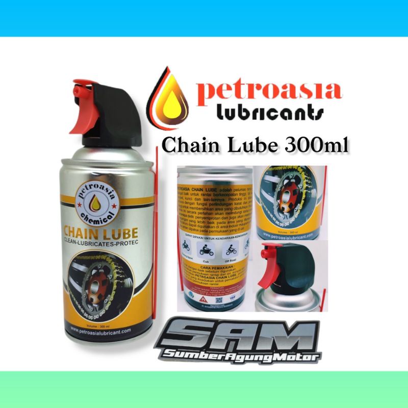 Jual CHAIN LUBE PELUMAS RANTAI PETROASIA CLEAN PROTECT VOLUME 300 ML ...