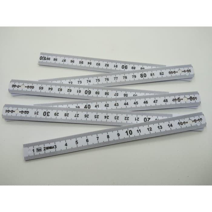 Jual METERAN LIPAT PLASTIK PENGGARIS / FOLDING RULER 1 METER PVC ...