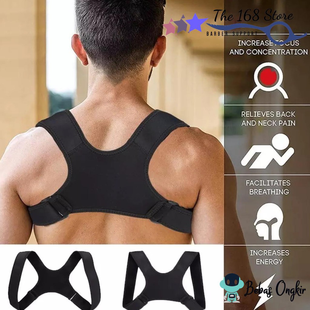Jual Penyangga Punggung Shoulder Back Support Belt Posture Corrector ...