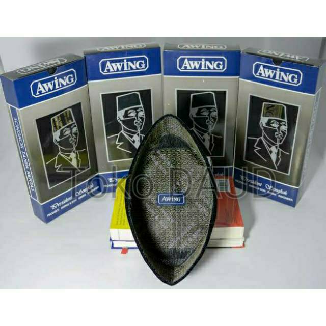Jual Peci Songkok AWING AC Kopiah Hitam Original 100% Agen Grosir ...