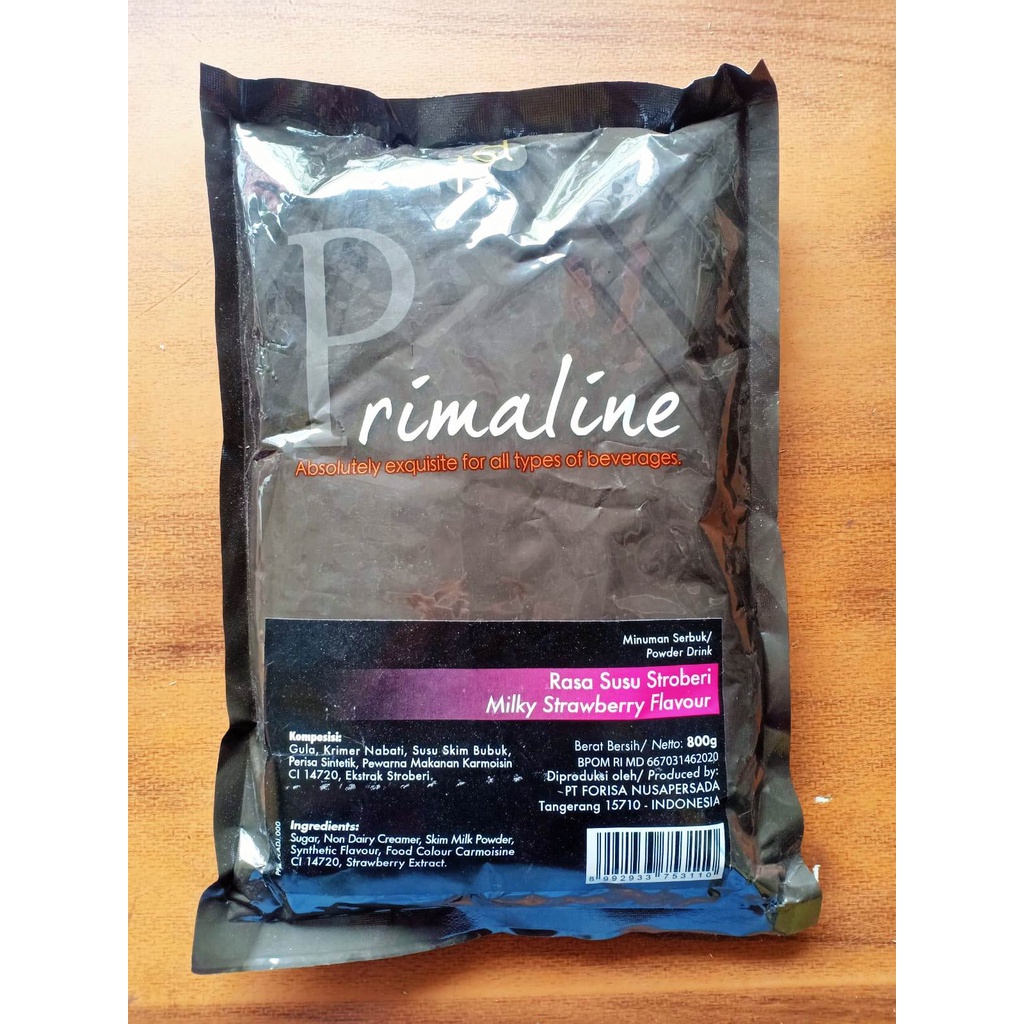 Jual Primaline Milky Strawberry-Bubuk Minuman rasa Stroberry 800 gram ...
