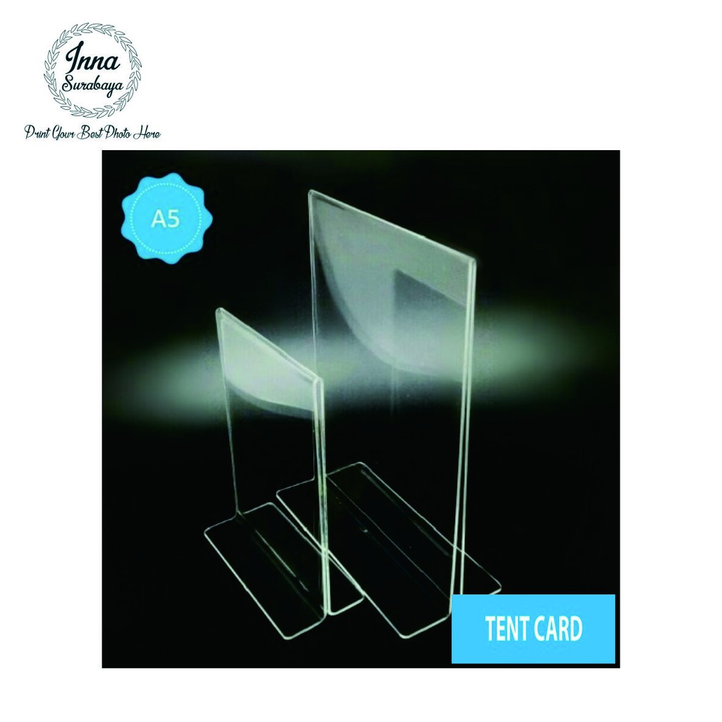 Jual {SIAP KIRIM} - Akrilik Tent Card A6 A5 A4/ Nomor Meja/ Papan Nama ...
