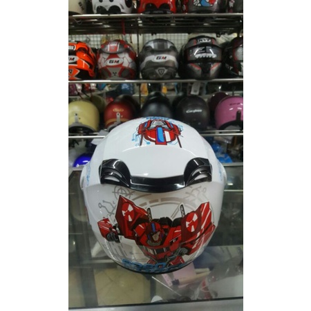 Jual HELM ANAK COWOK MOTIF ROBOT TRANSFORMER MEREK ASCA UKURAN XL 3 ...