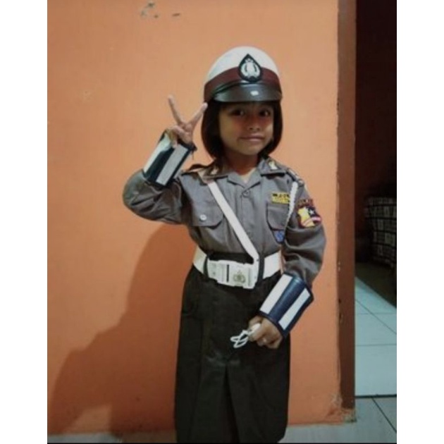 Jual seragam propesi anak polisi cilik lantas/sabhara/topi+atribut ...
