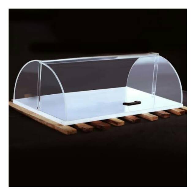 Jual Box Pajangan Makanan Kotak Display Kue Roti Custom Bahan Akrilik ...