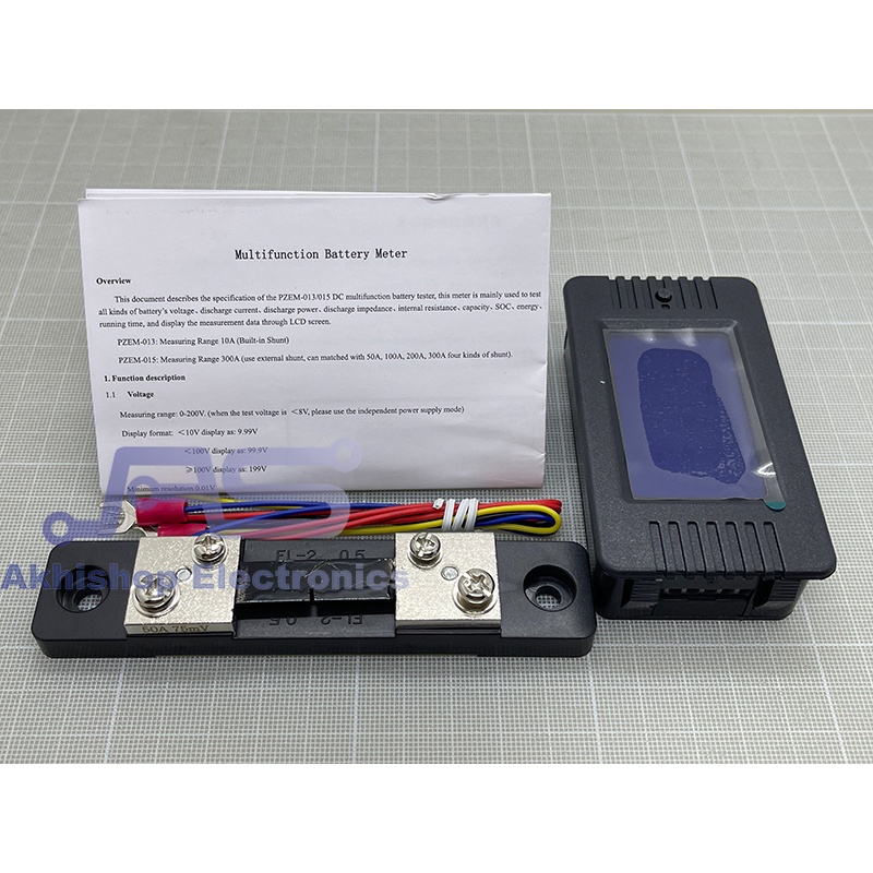 Jual PZEM-015 Multifunction 0-200V Battery Capacity Tester with 50A ...