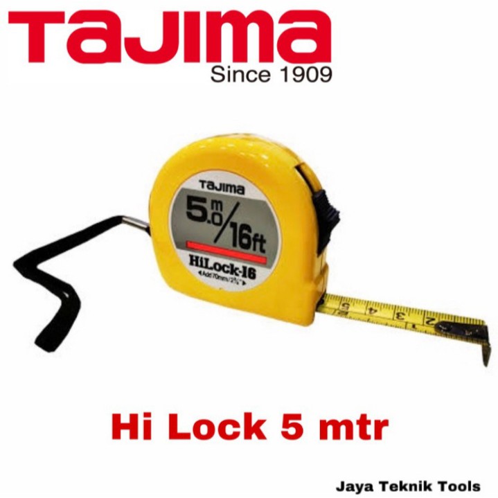 Jual Meteran Tajima 5 meter Hi Lock Kuning Measuring Tape Original Made In Japan | Shopee Indonesia