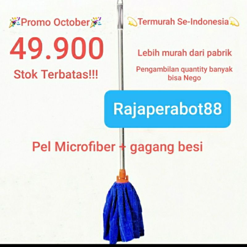 Jual pel nagata microfiber 5830 mf + gagang kain lap biru alat pelan ...