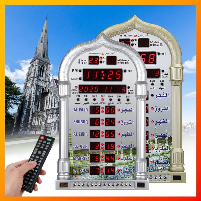 Jual Jam Dinding Digital Masjid Otomatis Adzan Dan Iqomah [ Sudah ...