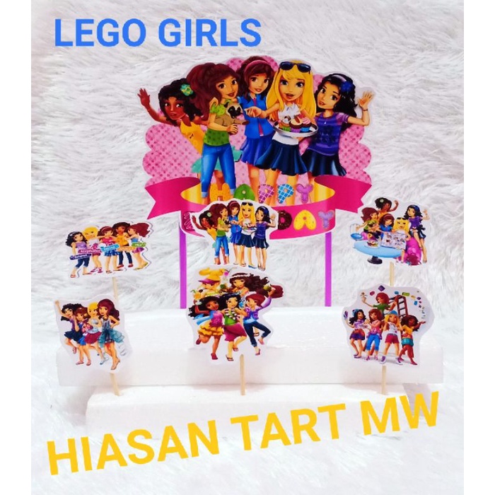 Jual Topper Cake Ulang Tahun Karakter Perempuan / Hiasan Kue Tart ...